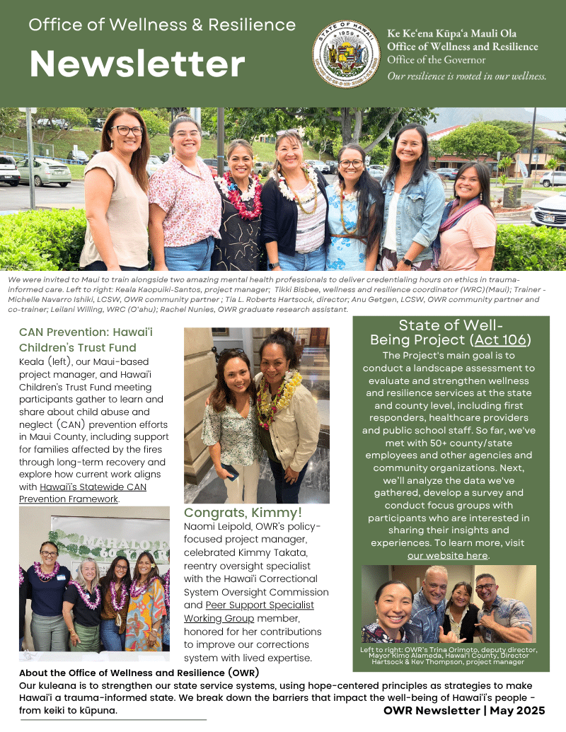 May 2025 Newsletter – Office of Wellness and Resilience